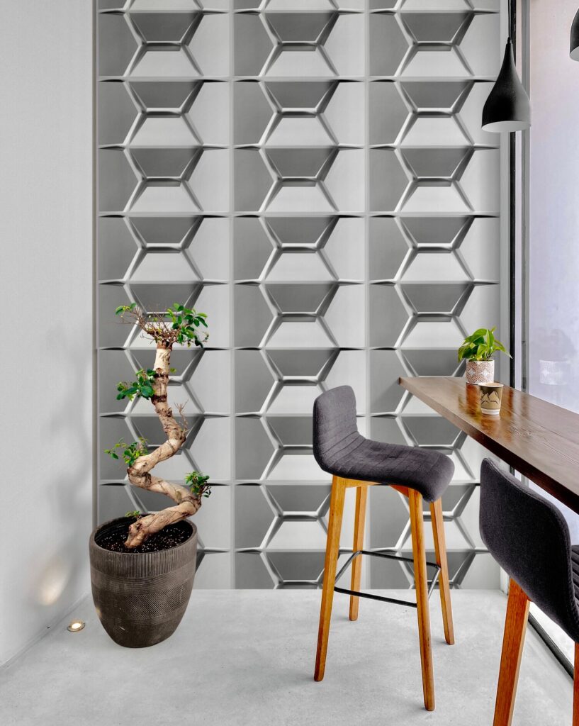 WP84 3D PVC Wandpaneele Dekorpaneele Weiss (4*50cm x50cm) - MotivoArt